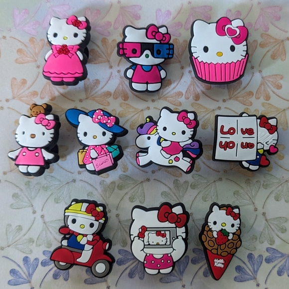 Accessories | New Hello Kitty Bright Pink Shoe Or Croc Charms Jibbitz ...